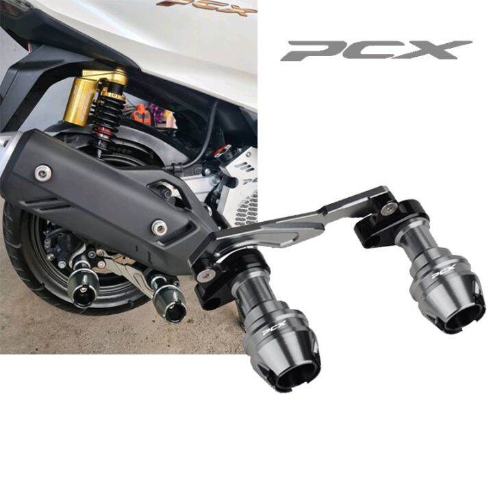 SALE！REALZIONMOTOR For Pcx 160 150 125 Muffler Slider Exhaust Protector Frame Sliders ...