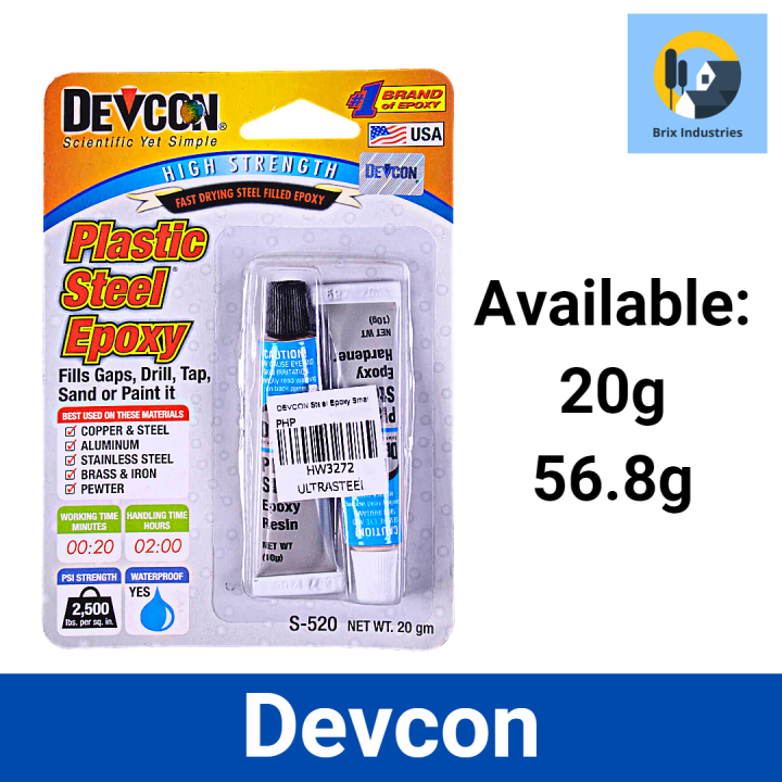 Devcon Plastic Steel Epoxy 20g (S-520) or 56.8g (S-5) High Strength | Lazada PH