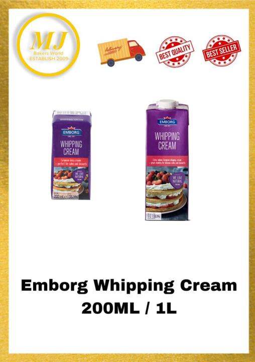 EMBORG WHIPPING CREAM 200ML/1L | Lazada