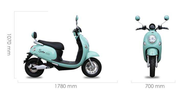 Deco Sofia รถไฟฟ้า รถมอเตอร์ไซค์ไฟฟ้า สกู๊ตเตอร์ไฟฟ้า Deco รุ่น Sofia มอเตอร์ 1,000w. รับประกัน ...