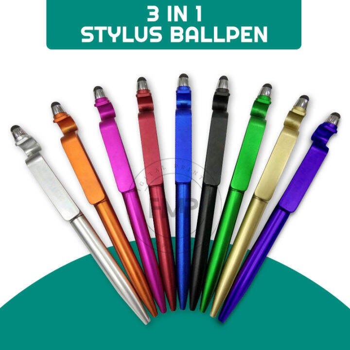 FMP 5pcs 3in1 multi-function stylus ballpen Cellphone Stand Touch screen NB pen | Lazada PH