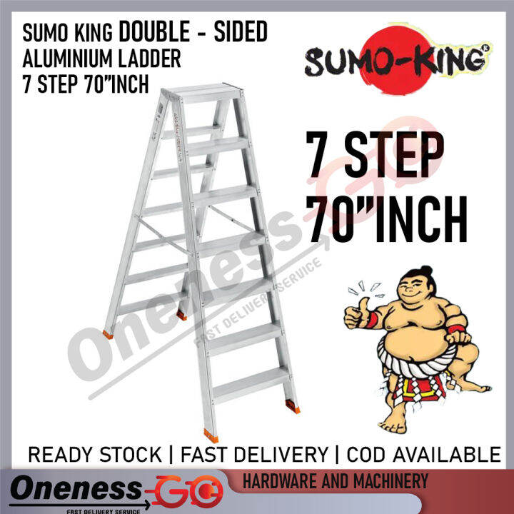 Sumo King Double Sided Aluminium Ladder 7 STEP 70''INCH | Lazada