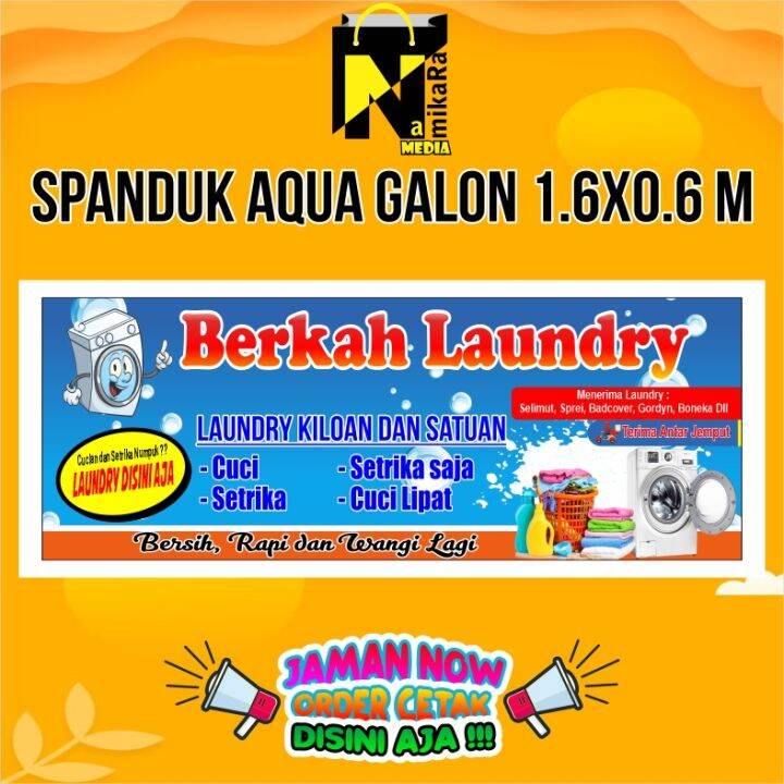 spanduk laundry terbaru ukuran 160x60 cm bisa custom / Banner Laundry ...