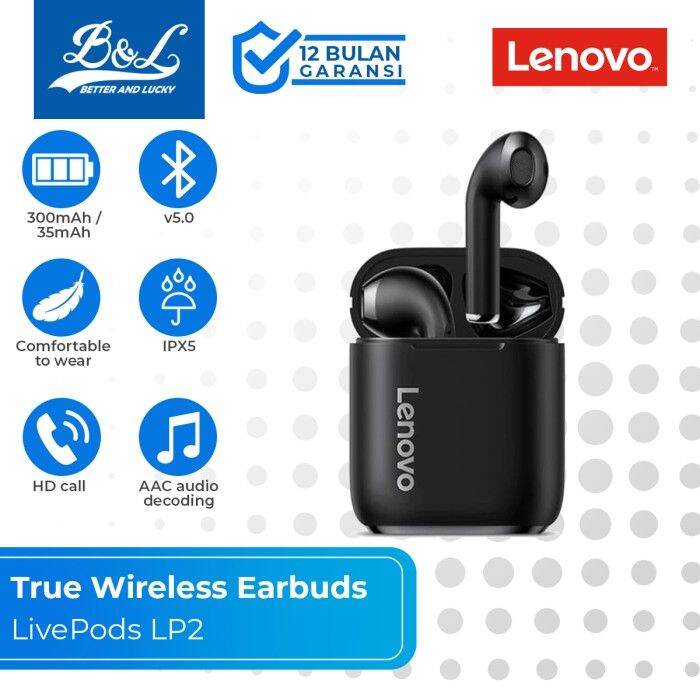 LENOVO True Wireless Earbuds Thinkplus LivePods LP2 Pro BT5.0 IPX5 | Lazada Indonesia