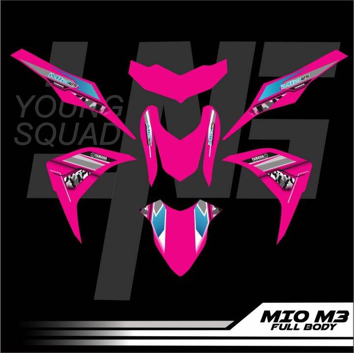 Decal Sticker Motor Full Body Yamaha Mio M3 Stiker Striping Mio M3 Full ...