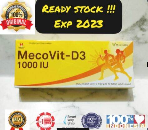MecoVit D3 1000IU 1 box isi 30 Tablet ORI BPOM | Lazada Indonesia