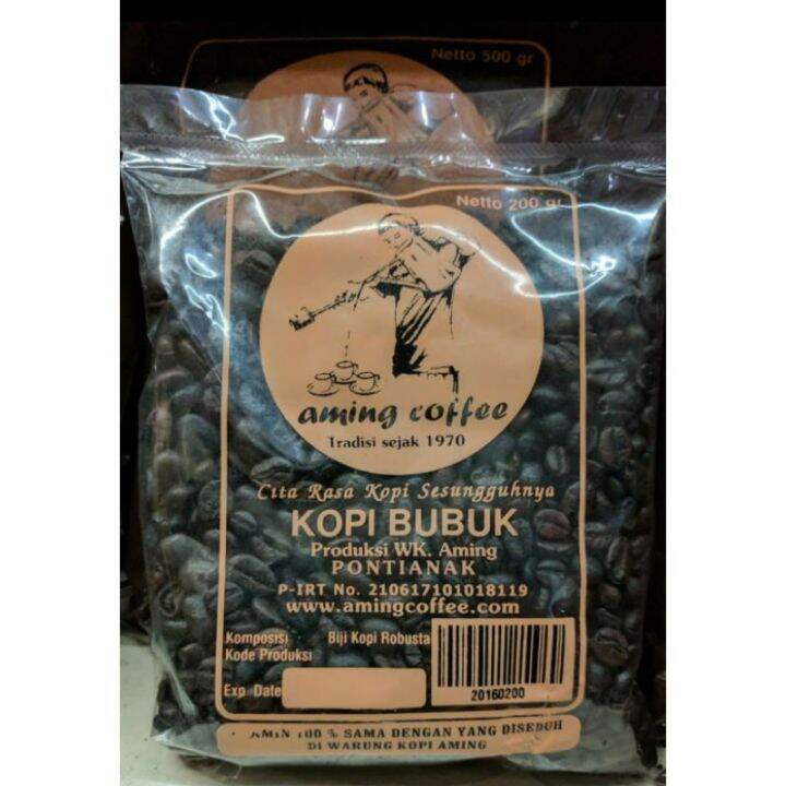 500 gr Biji Kopi Robusta Aming Coffee Khas Pontianak 500gr 1/2 Kg ...