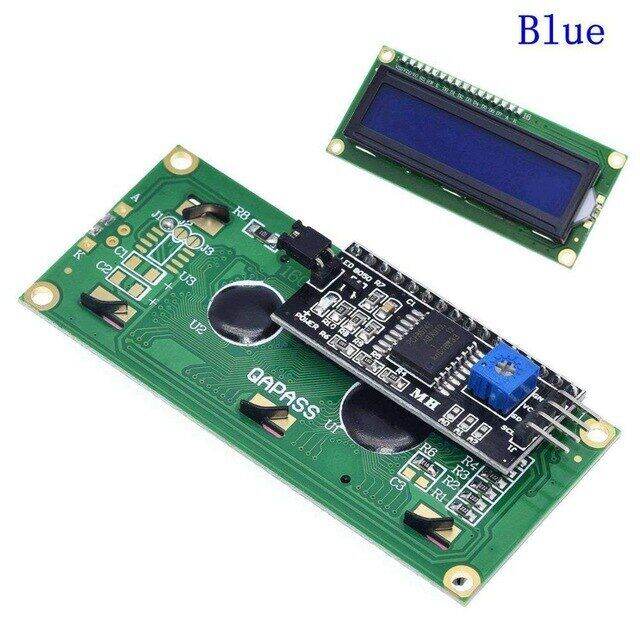 1Pcs Modul Lcd Biru Hijau Skrin Iic/I2c 1602 untuk Arduino 1602 Lcd Uno ...