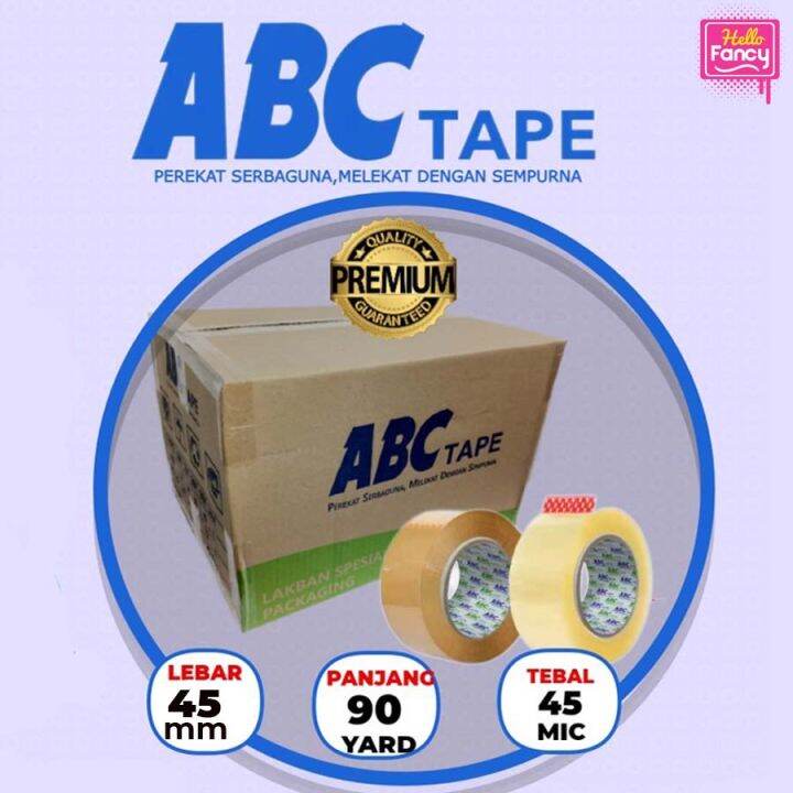 LAKBAN ABC 45mm x 90yard COKLAT dan BENING / Isolasi / Selotip | Lazada ...