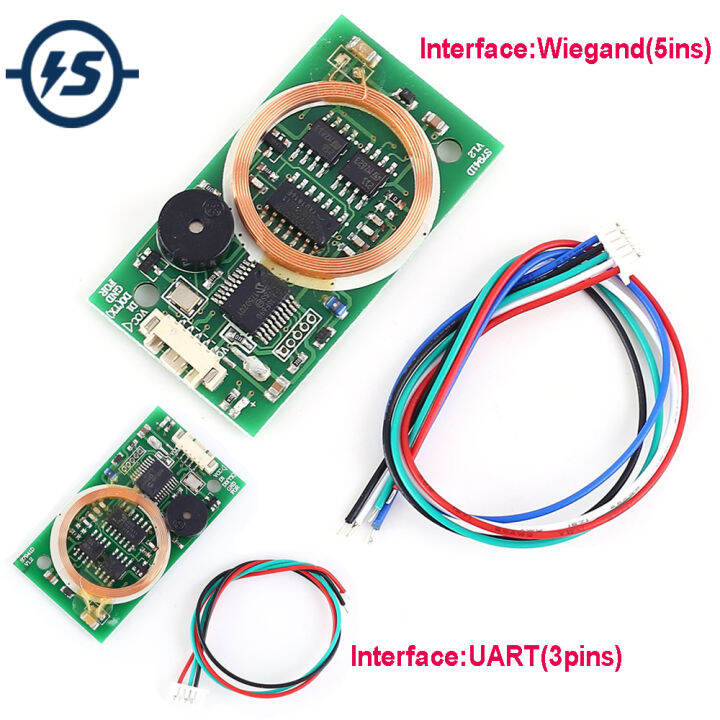5V 13.56MHz 125KHz ISO14443A Dual Frequency Wiegand Reader RFID ...