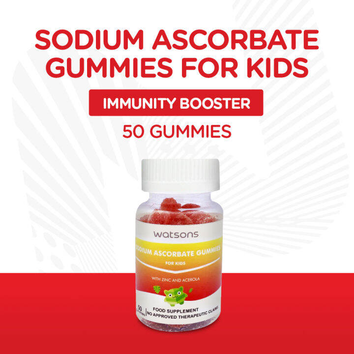 Watsons Sodium Ascorbate Gummies with Zinc and Acerola for Kids 50s ...