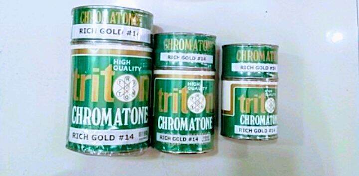 TRITON CHROMATONE GOLD PALE #13, RICH GOLD #14 AND GOLD PAINT, SILVER ...