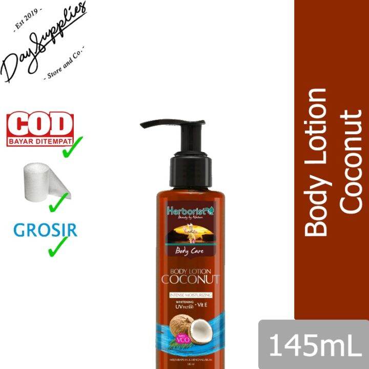 Herborist Body Lotion Coconut 145mL / Losion Kelapa Tradisional Bali ...
