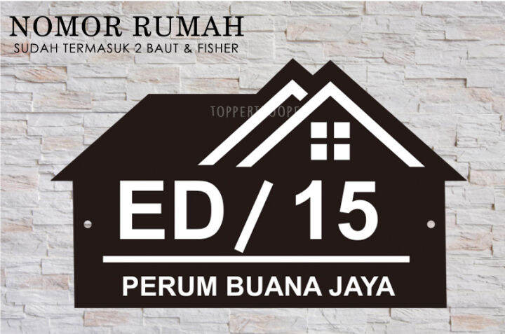 Custom Papan Acrylic Nomor Nama Jalan Blok Keren Laser Bolong + UV ...