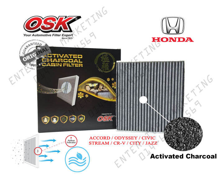 OSK Charcoal Filter Carbon Aircond filter Cabin Air Filter Aircond filter Honda Civic FD FB ...