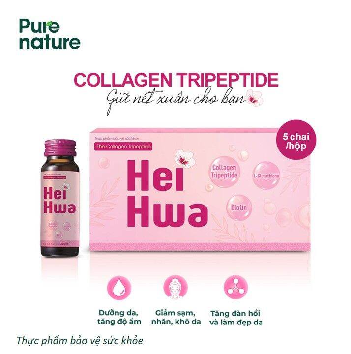 Collagen HeiHwa Dạng nước 1.500mg Collagen Tripeptide nhập khẩu từ Hàn Quốc, hấp thu nhanh giúp ...
