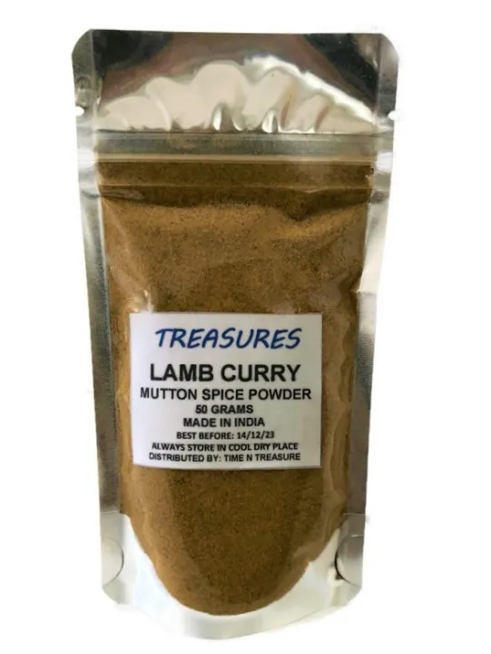 Treasures Lamb Curry - Mutton Spice Powder - 100% Pure From India (50g ...