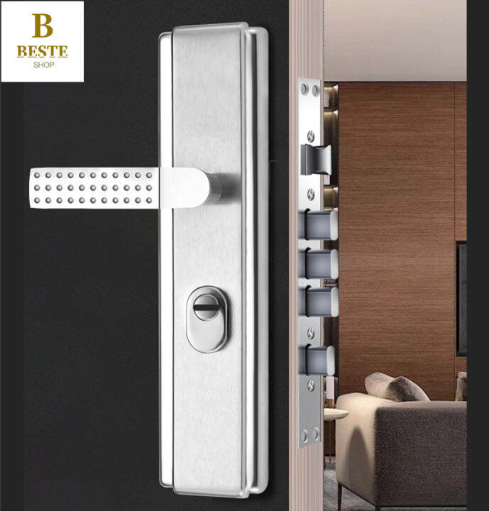 304 Stainless Steel Anti-theft Door Lock Set Security Handle Entrance ...