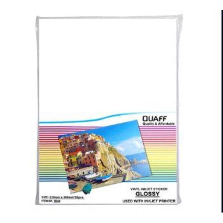 QUAFF PRINTABLE VINYL INKJET STICKER GLOSSY/MATTE/TRANSPRENT A4 | Lazada PH