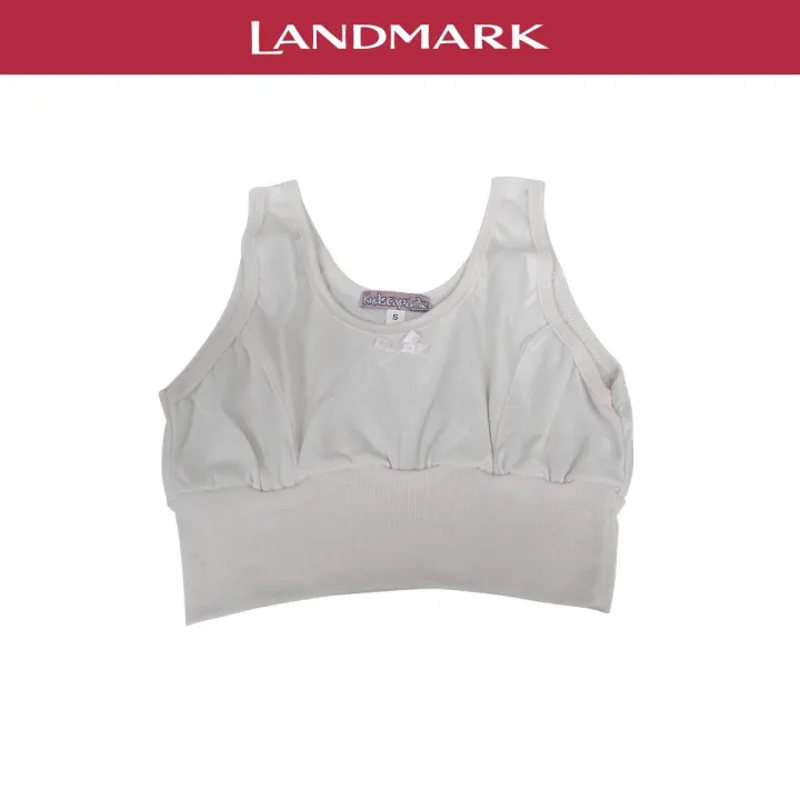 Landmark Half Sando Bra With Band And Ribbon Skintone Material Cotton ...