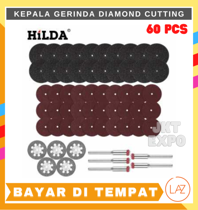BISA COD - HILDA KEPALA GERINDA DIAMOND CUTTING BLADE DRILL 60 PCS - KSDMPJ-116 / Kepala Gerinda ...