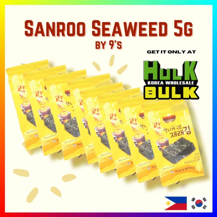 SANROO seaweeds 5g(33kcal) KOREAN ROASTED SEAWEED | Lazada PH
