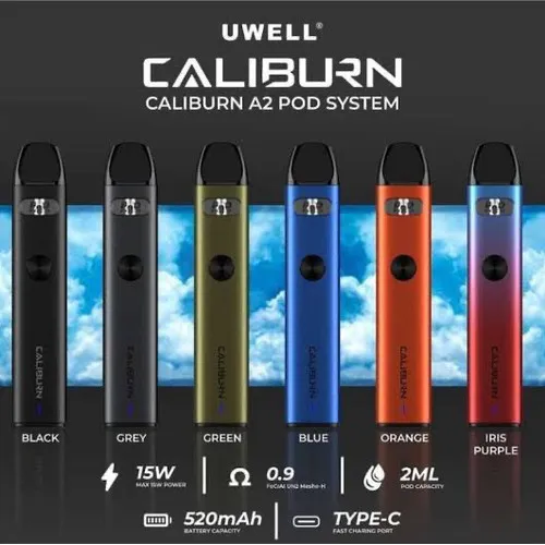 Caliburn A2 PodKit 15w 520mAh ByUwell - A2 Caliburn - diecast ...