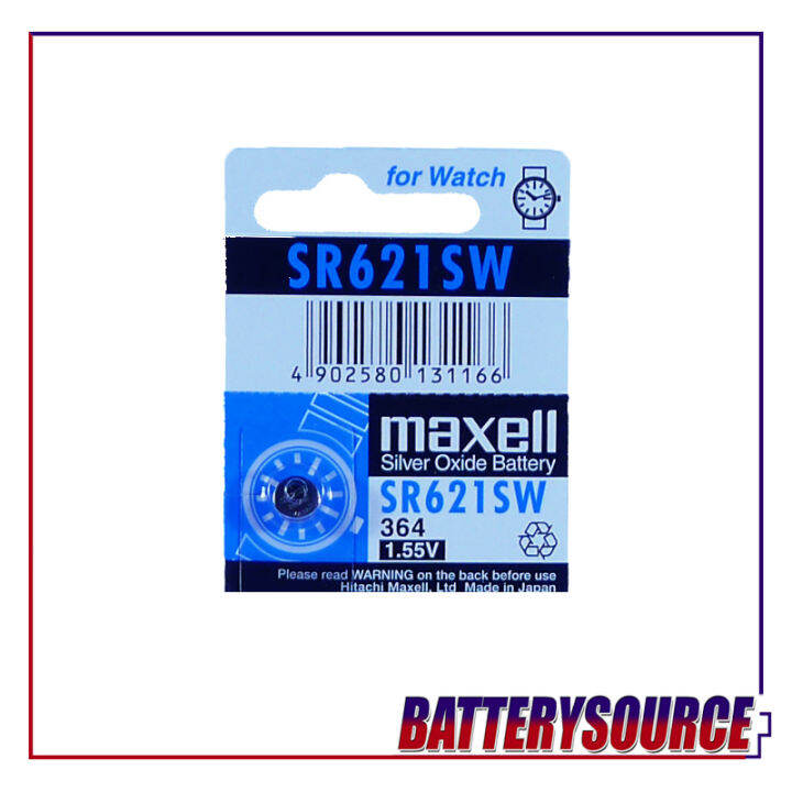 Watch battery SR621 1.55V (1 Piece) Silver Oxide Button Cell SR60 ...