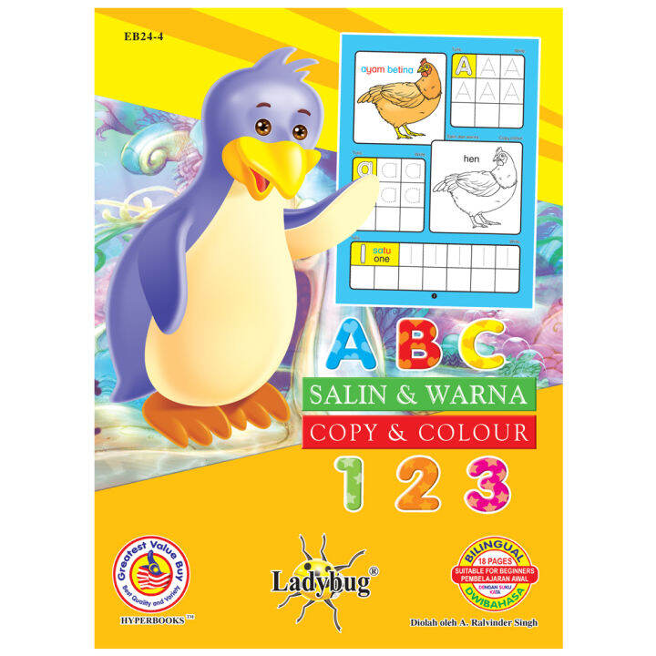 Salin Dan Warna Abc & 123 Copy Colouring Book EB24 - 4 | Lazada