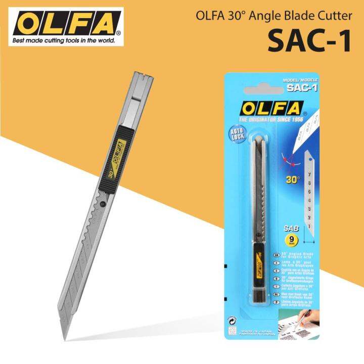 OLFA Cutter คัดเตอร์ ขนาดเล็ก ใบเอียง 30 องศา รุ่น SAC-1 [S24] | Lazada.co.th