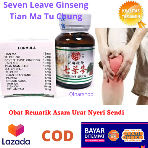 Seven Leave Ginseng Tian Ma Tu Chung (Original Hologram) Obat Rematik ...