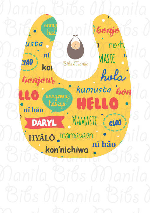 Bibs Manila Hello Personalized Bib | Lazada PH