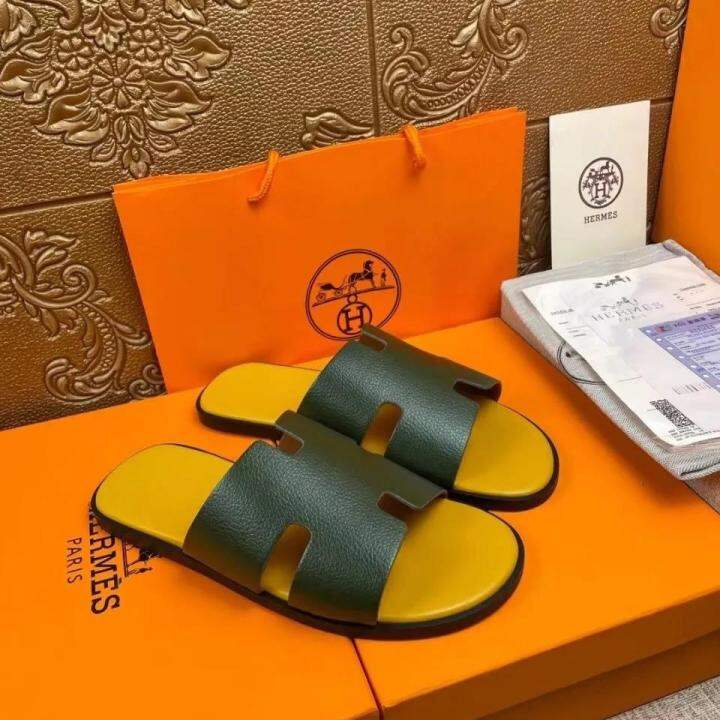 Hermse ฤดูร้อนแฟชั่นผู้ชาย,กล่องของขวัญสุดหรูรองเท้าพื้นหนังวัวรองเท้า ...