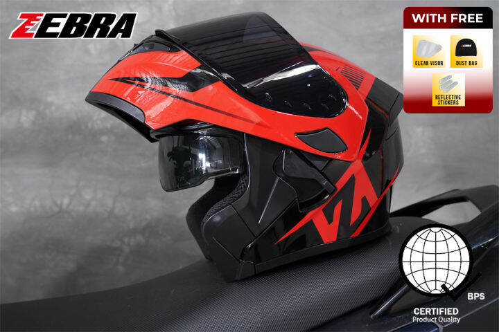 Zebra helmet FF805 Motorcycle Full face helmet dual visor modular ...