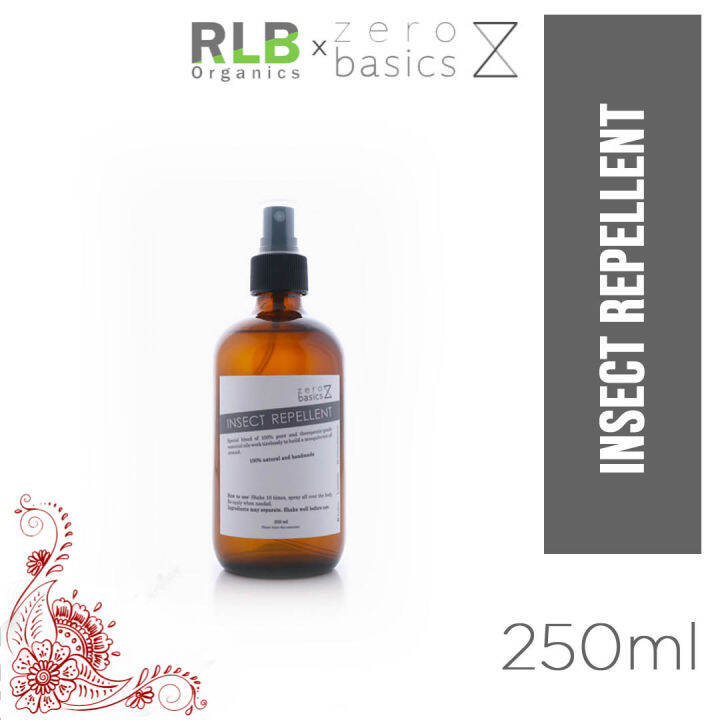 Zero Basics Insect Repellent (250ml) - Organic Insect Repellent a skin ...