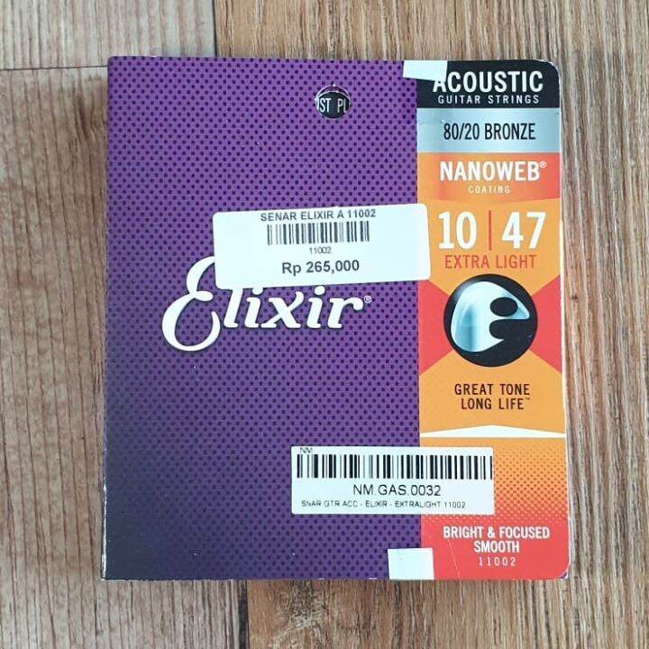 Senar Gitar Elixir Acoustic Original 010/047 NANOWEB | Lazada Indonesia