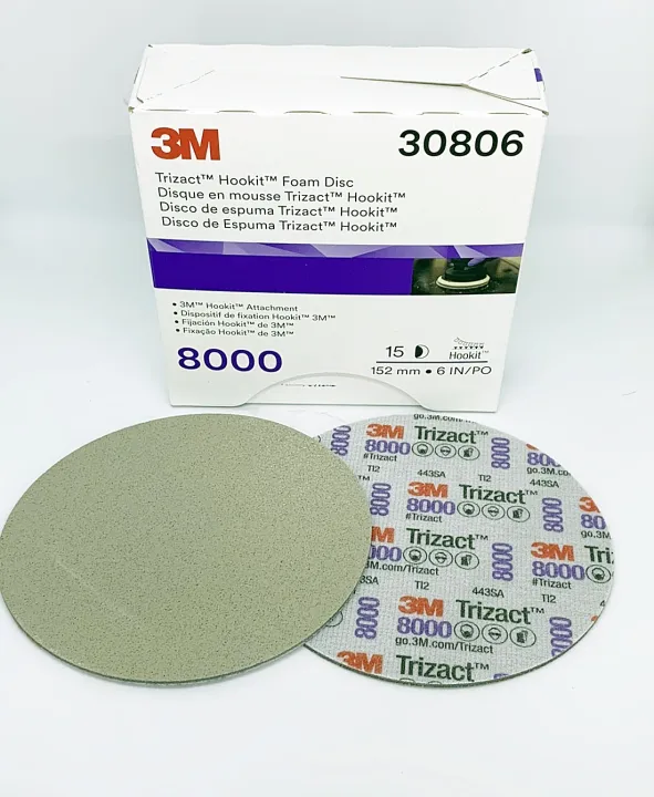 3M 30806 Trizact กระดาษทรายกลมไตรแซ็ค 6นิ้ว เบอร์ 8000 สำหรับขัดผิว ...