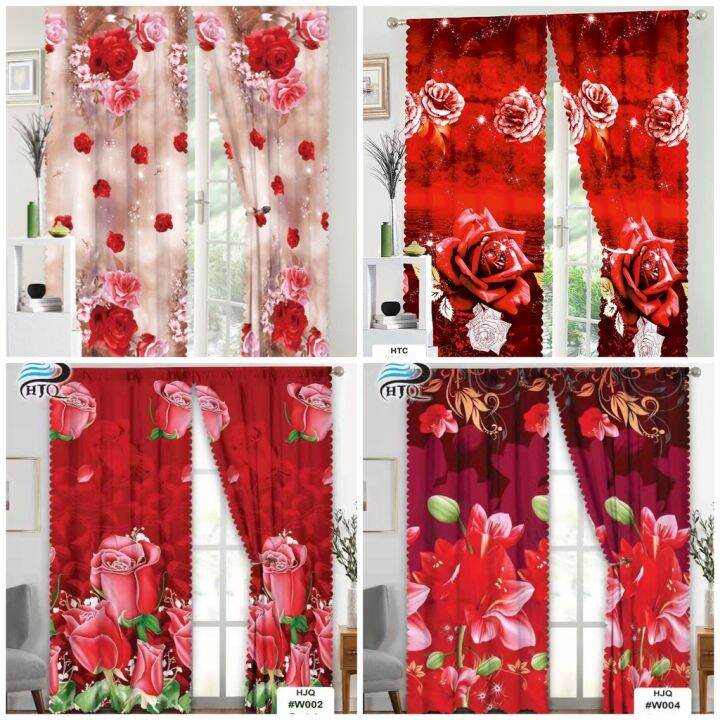 Ang COD ay nagbebenta ng mga elegante na pulang kurtina ng rosas para ...
