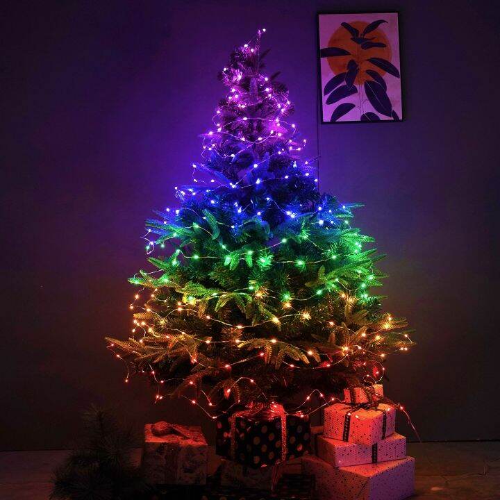 New 100M 1000LED Tree String Lights RGB with Remote Oudoor Garden ...