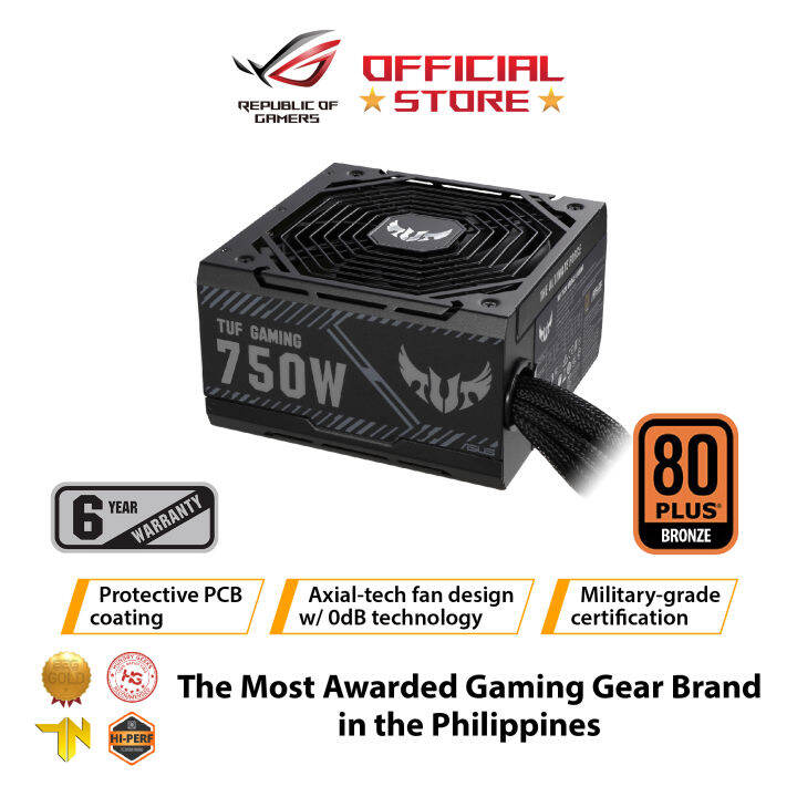 ASUS TUF GAMING 750W Bronze PSU, Power Supply(Axial-tech fan design, Dual Ball Fan Bearings, 0dB ...