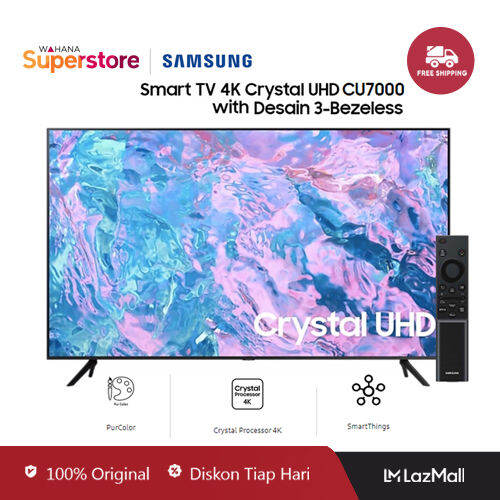Samsung Crystal UHD 4K LED Smart TV (2022) 55" - 55CU7000 | Lazada ...