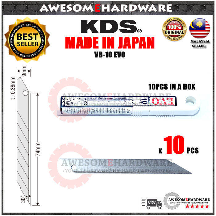 (MADE IN JAPAN) KDS VB-10 EVO 9MM PENKNIFE CUTTER BLADE MURATEC | Lazada