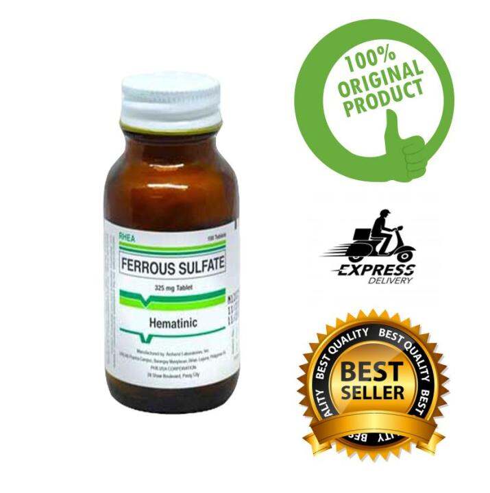 RHEA FERROUS SULFATE 325mg (100 Tab/Bottle) | Lazada PH