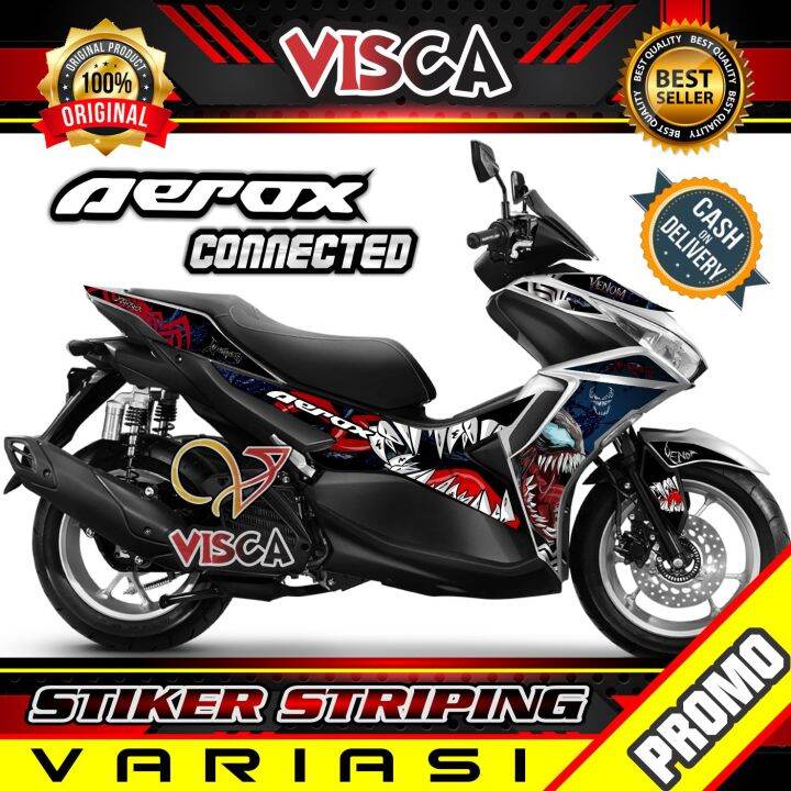 Stiker Striping Aerox 155 Connected Variasi Venom | Lazada Indonesia