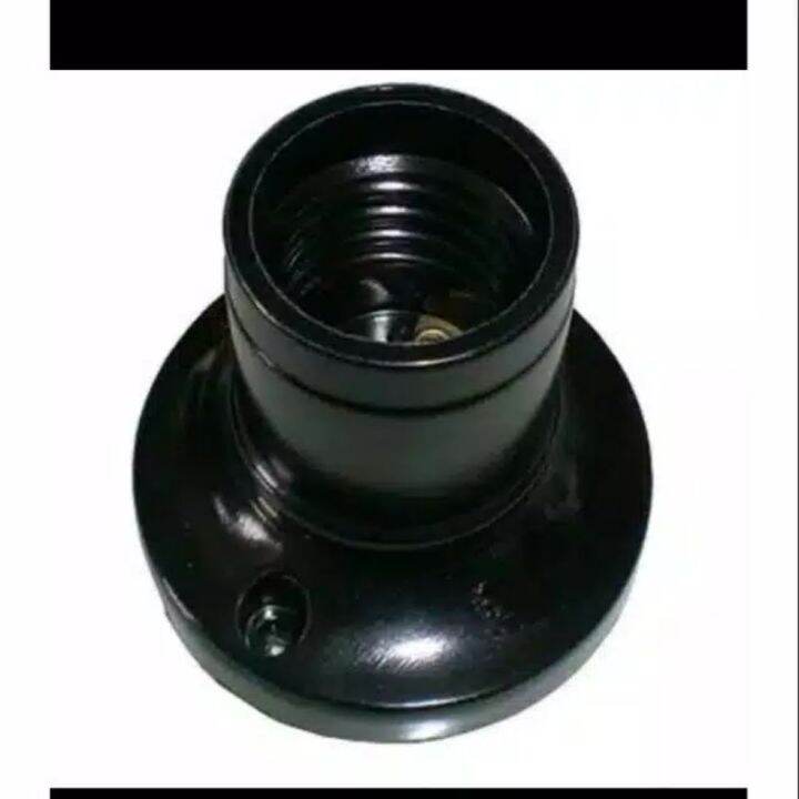 fitting BULAT HITAM PLAFON BROCO rumah lampu tempel KECIL E27 | Lazada ...