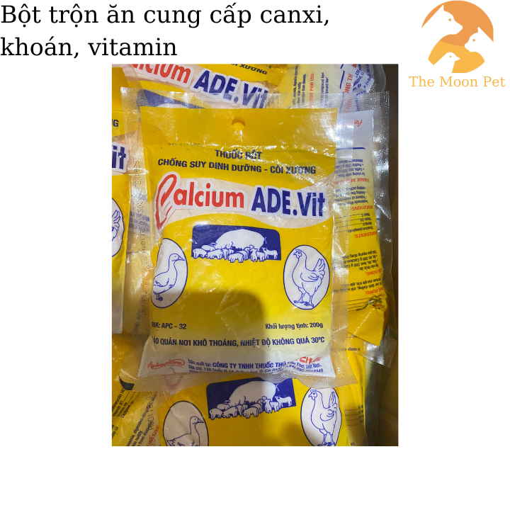 Calci ade vit ac [200 gr] bột trộn thức ăn cho gà, vật nuôi bổ sung ...