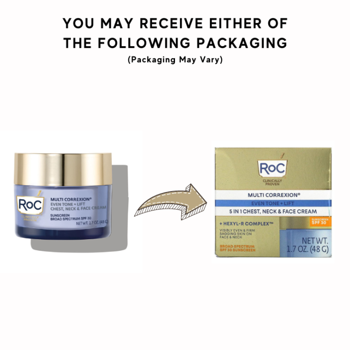 RoC Multi Correxion Even Tone + Lift Chest, Neck & Face Cream with SPF ...