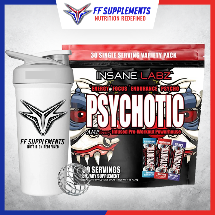 Insane Labz Psychotic Pre workout Single Serving Sachets with Shaker | Lazada PH