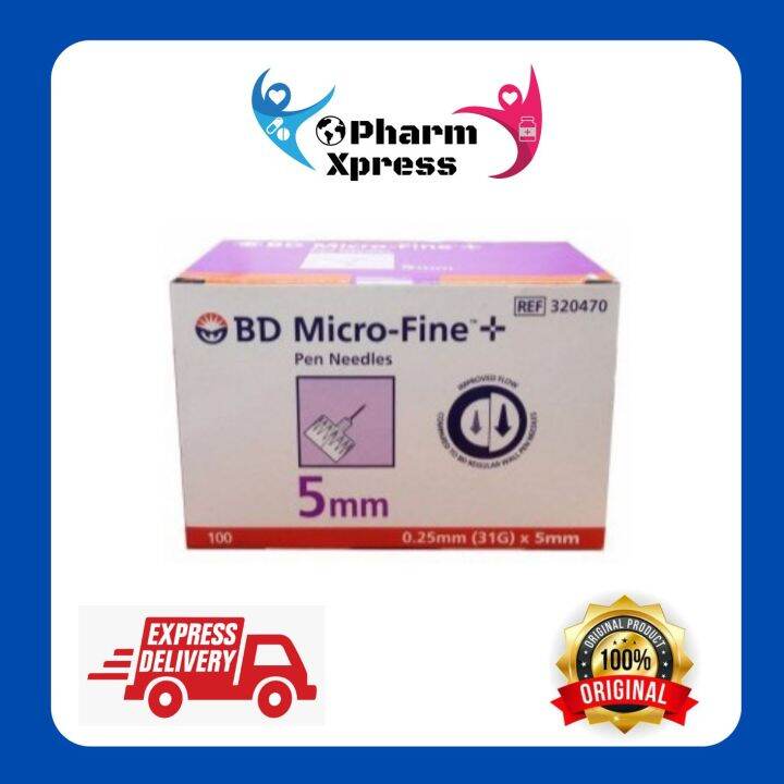 BD MICRO-FINE PEN NEEDLES 5MM 31G 10s/50s/100s (NO BOX) | Lazada