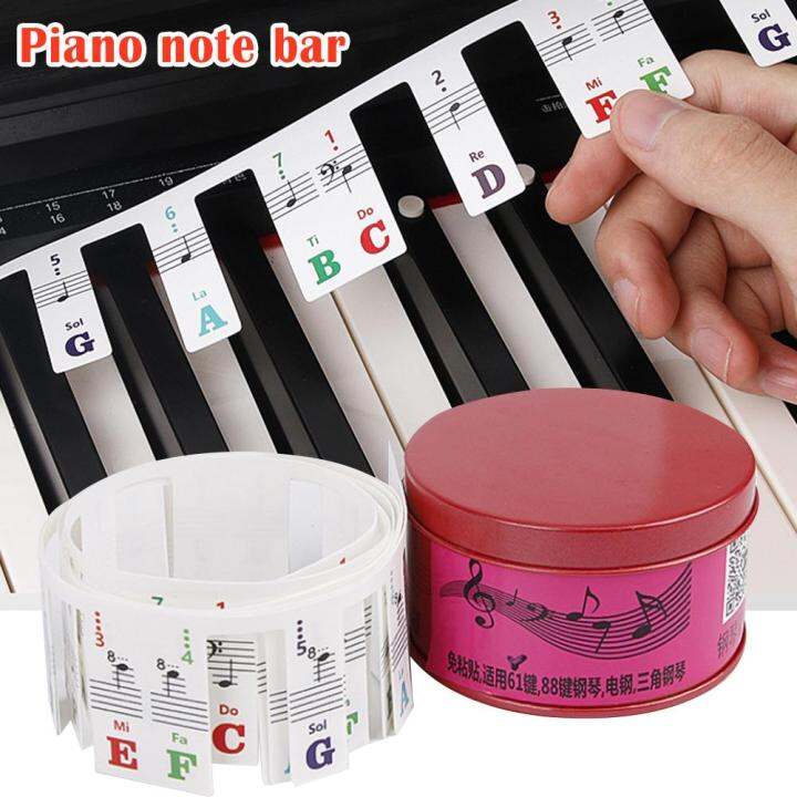 PVC Piano Key Sticker Colorful Large Alphabet Piano Sticker Keyboard ...